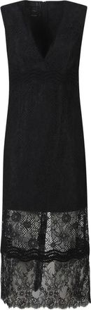 Pinko Pinko, Femme, Robes, Noir, Taille: 38 FR Audrey Abito Pizzo Rebrod&eacute;