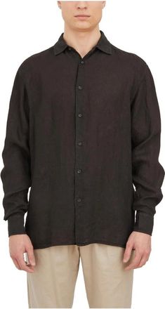 Paolo Pecora Homme, Chemises, Noir, Taille: 3XL Chemise Boutonn&eacute;e &agrave; Manches Longues