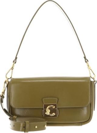 Coccinelle Cuir sac &agrave; &eacute;paule bandouli&egrave;re sac &agrave; main C-Me Lock Shiny Smooth Handbag Leather Seagrass kaki