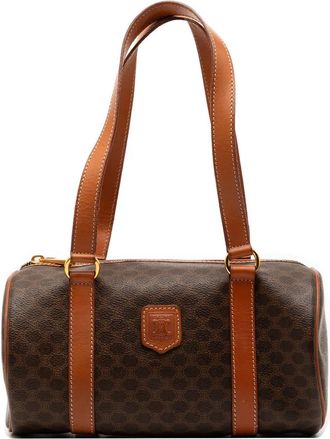 Celine 1994 Macadam Coated Canvas shoulder bag - Braun