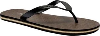 Michael Kors Homme, Chaussures, Brun, Taille: 43 EU Travis Logo Flip-Flop