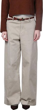 Mason's Pantalon Chino Large New York - Femme - Pantalons - Gris - Taille: 42 FR