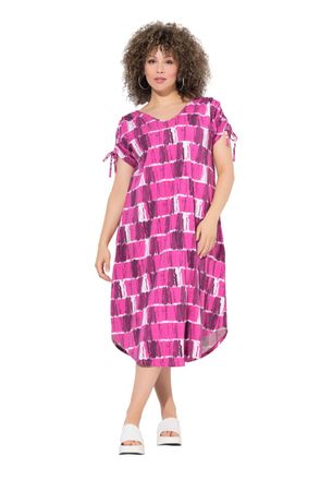 Ulla Popken Damen gro&szlig;e Gr&ouml;&szlig;en &Uuml;bergr&ouml;&szlig;en Plus Size Kleid, Batikstreifen
