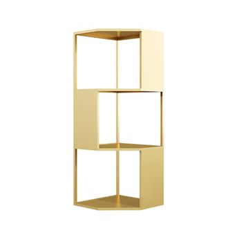 Generic 3/4-st&ouml;ckiges Eck-B&uuml;cherregal, kreatives unregelm&auml;&szlig;iges B&uuml;cherregal, aus Eisen, geeignet for die Aufbewahrung von B&uuml;chern, Fotoalben und Dekorationsge