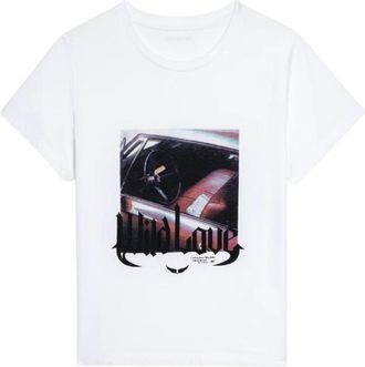 Zadig&Voltaire Femme, Tops, Blanc, Taille: 42 FR Alys Photo Wild Ride T-Shirt