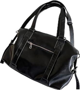 Generic Sac en cuir de qualit&eacute; sup&eacute;rieure, sac de travail &agrave; bandouli&egrave;re de grande capacit&eacute;, noir, 40 x 30 x 14 cm, plusieurs poches, bandouli&egrave;re r&eacute;glable