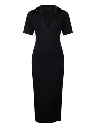 Liu Jo robe mi-longue à ornements de sequins - Noir