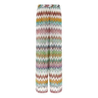 Missoni Femme, Pantalons, Multicolore, Taille: 42 FR Pantalon &Eacute;vas&eacute; Zigzag