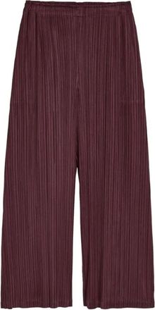 Issey Miyake Femme, Pantalons, Rouge, Taille: 42 FR Wide Pantalons
