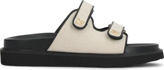 Kazar Femme, Chaussures, Beige, Taille: 37 EU Sandales Plates Monogramm&eacute;es en Raphia et Cuir