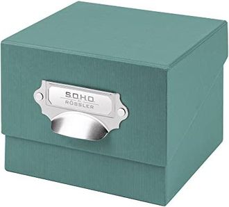 R&ouml;ssler Selection SOHO Foto Aufbewahrungsbox | Fotobox Aufbewahrungsbox mit Deckel | Organizer Box | Visitenkarten Aufbewahrung | Boxen Aufbewahrung | Storage Boxes | 1