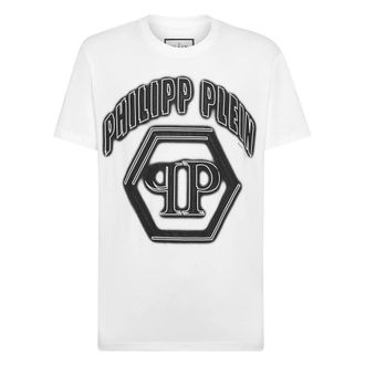 Philipp Plein T-shirt Round Neck SS - - Tops - Herren - Wei&szlig; - 2XL