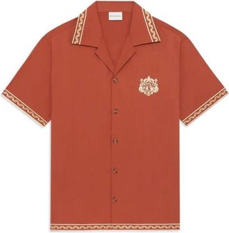 Dr&ocirc;le de Monsieur Homme, Chemises, Rouge, Taille: XL Chemise Brod&eacute;e Danseurs