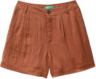 Benetton Short 47ozd901c, Marron, 34 Femme
