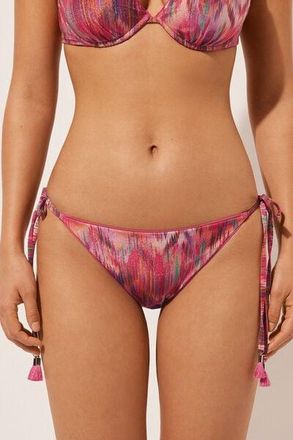 Calzedonia Brazilian-bikinihose Mit Bindeb&auml;ndchen Multicolor Ethnic Rot