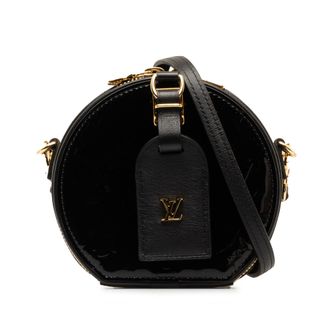 Louis Vuitton Black Vernis Mini Boite Chapeau Souple Crossbody Bag