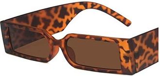 Generic 2025 Designer Small Frame Wide Leg Punk Hip Hop Lunettes de soleil drôles hommes et femmes (couleur : E, taille : 1)