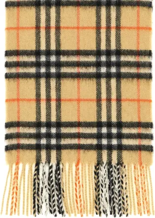 Burberry Check Cashmere Scarf - Beige