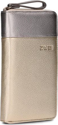 zwei Damen Geldb&ouml;rse Eva EV2 langes Portemonnaie 15 Kartenf&auml;cher, Sichtfach, 2 Scheinf&auml;cher, Geldbeutel mit M&uuml;nzfach & umlaufenden Rei&szlig;verschluss, weiches 