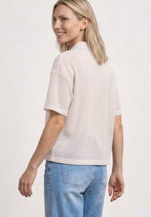 Street One 2-in-1 Mesh-Poloshirt mit Kurzarm