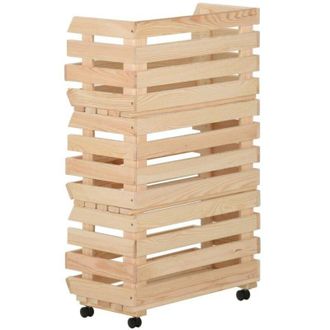vidaXL Gem&uuml;sewagen 37x30x80 cm Massivholz Kiefer - Vidaxl