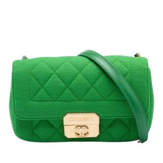 Chanel Sac bandouli&egrave;re vintage doccasion - Femme - Pre-owned - Vert - Taille: ONE Size