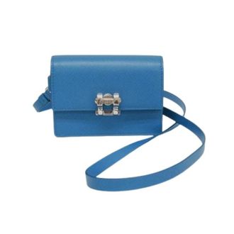Prada Pre-owned Saffiano Lock 2Zh098 Mini Pouch - - Pre-owned - Damen - Blau - ONE SIZE