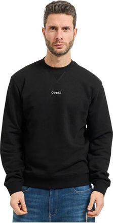 Guess Homme, Sweatshirts et sweats &agrave; capuche, Noir, Taille: M SweaT-shirt Marzio &agrave; col rond