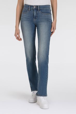 Levi's Gerade Jeans LEVIS 314 Shaping Straight, Damen, Gr. 28, L&auml;nge 32, blau (smudged line), Denim/Jeans, Obermaterial: 80% Baumwolle, 14% Polyester, 6% Ela
