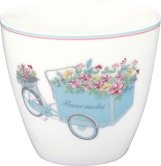 Green Gate Portia Latte Cup Flowers White 0,35l