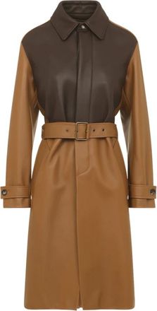 Loewe Femme, Manteaux, Brun, Taille: 36 FR Manteau en cuir dagneau nappa