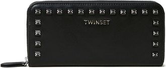 Twin-Set Portemonnaie mit Logo - Schwarz