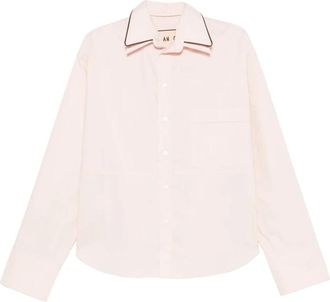 Plan C Plan C, Femme, Chemises, Rose, Taille: 46 FR Chemise &agrave; poche poitrine avec bordures contrast&eacute;es