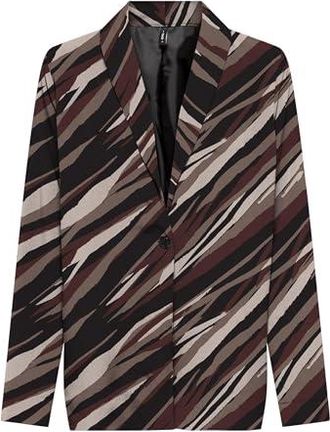 Only Onlnova Life Elite L/S Pimo Blazer, Brown Stone/AOP : 589 Russet Graphic, M Femme