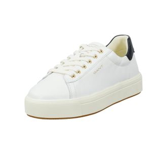 GANT Plateausneaker GANT Avino, Damen, Gr. 38, wei&szlig;, marine, Leder, kontrastfarbene Details, Schuhe Plateausneaker, Freizeitsneaker, Halbschuh, Schn&uuml;rschuh