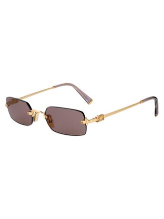 Miu Miu Womens Sunglasses Gold Metal Frame