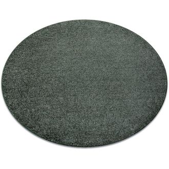 RugsX Teppich rund indus grün 27 eben, Melange green rund 170 cm