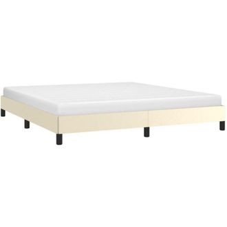 vidaXL Bettgestell Creme 160x200 cm Kunstleder vidaXL