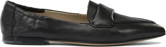 Pomme Dor Pointed Toe Black Calf Leather Loafers - Gr. 36 (EU) - in Schwarz