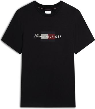 Tommy Hilfiger T-Shirt aus Baumwolle mit Label-Print, Regular Fit in
