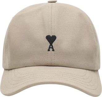 Ami Homme, Accessoires, Beige, Taille: ONE Size De Coeur Embroidery Cap