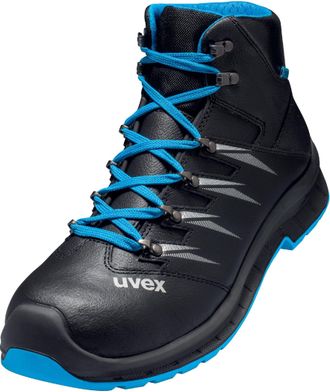Uvex 2 Trend - Leder-Sicherheitsstiefel S3 SRC ESD - Blau/Schwarz - Gr. 43