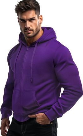 OZONEE Herren Hoodie Sweatjacke Kapuzenpullover Sweatshirt Farbvarianten Kapuzenjacke Kapuzenpulli mit Rei&szlig;verschluss Langarm Sport Style Casual Fitness Trai