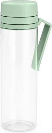 Brabantia Make & Take Wasserflasche mit Sieb 0.5L - Reisetrinkflasche mit Griff & Fruchtsieb - Auslaufsicher - Infuser - Einfaches Befüllen - Transparent - Spül