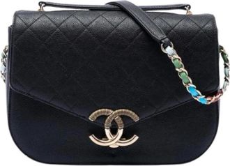 Chanel Pre-owned Cuir sacs-chanel - Femme - Pre-owned - Noir - Taille: ONE Size