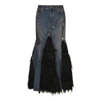 Junya Watanabe Jp-S201 Skirt - - Skirts - Damen - Blau - M