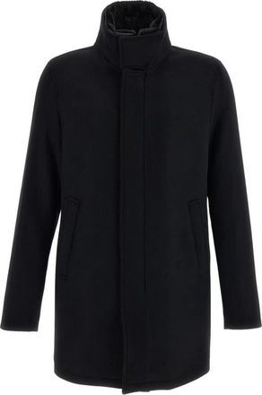 Herno Ecowolle und leichter Kunstpelzmantel - - Coats - Herren - Schwarzk - M