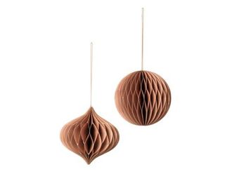 Broste Copenhagen Broste Copenhagen Christmas Mix Papierh&auml;nger Indian Tan, Set bestehend aus 2 Aufh&auml;ngern, 70090517
