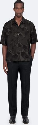 AllSaints Tulip Kurzarmhemd in Schwarz/Grau