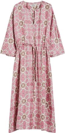 Max Mara Femme, Robes, Rose, Taille: 40 FR Robe Kimono Rose en Soie &agrave; Col V